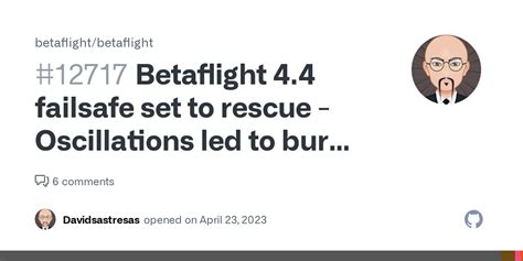 Betaflight Failsafe Set To Rescue Oscillations Led To Burn Motors On Air Issue