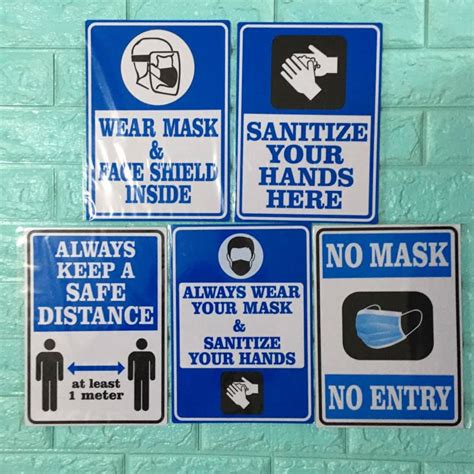Bands Customized Health Protocol Signages 😷☺️😍 💙no Mask