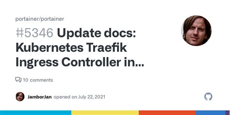 Update Docs Kubernetes Traefik Ingress Controller In Portainer For