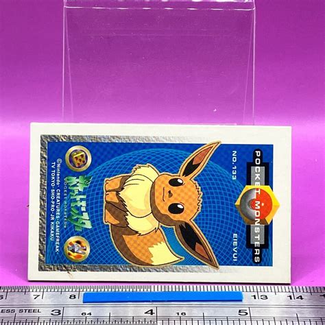 Eevee Pokemon Menko Card Game Kakumen Amada Nintendo Tcg Japanese 383