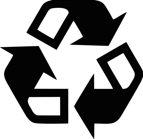 Trash Icon Recycle Icon Black Silhouette Recycle Symbol Design