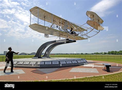 Wright Flyer Sculpture By Larry Godwin At The Wright Patterson Afb In