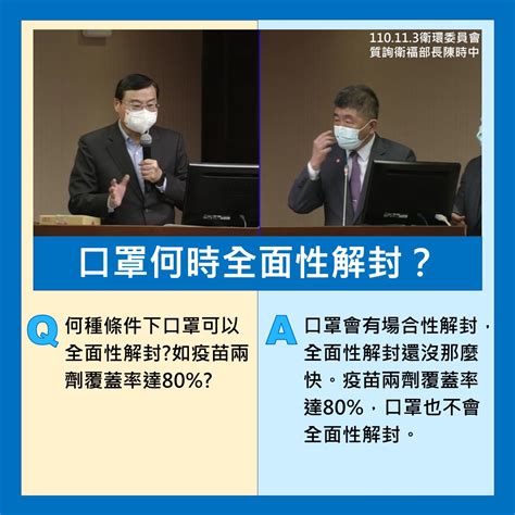 曾銘宗 《1101103衛環委員會 質詢衛福部長陳時中》 口罩何時全面性解封？ 衛生福利部