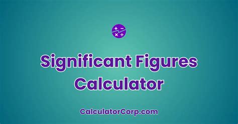 Significant Figures Calculator