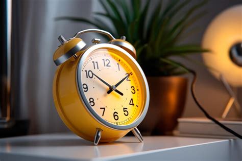 Premium Ai Image Table Clock Morning Alarm Clock Generative Ai