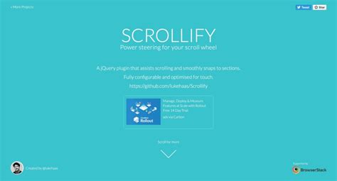 【jquery】scrollifyの使い方【スクロールエフェクトを付ける方法】初心者向き メープルの国のアリス