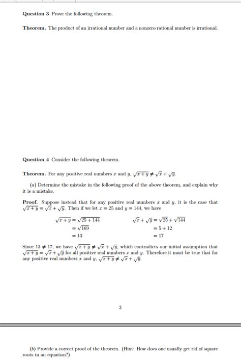 Solved Question Prove The Following Theorem Theorem The Chegg Com