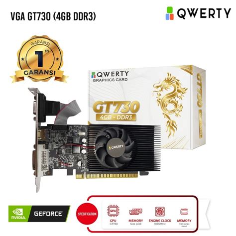 Vga Nvidia Geforce Gt 730 Qwerty Gt730 4gb Ddr3 128bit Shopee Malaysia