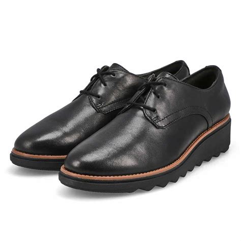 Clarks Womens Sharon Rae Wedge Oxford Loafer