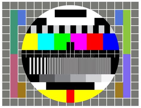 Het Scherm Van Tv Van De Test Vector Illustratie Illustration Of