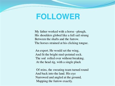 Follower By Seamus Heaney
