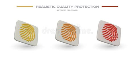 Set Of Realistic Fingerprints In Different Colors Enhanced Protection
