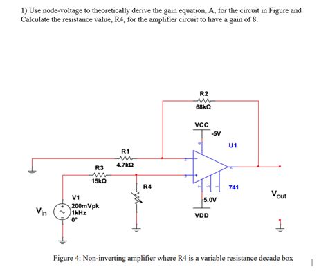 Solved 1 Use Node Voltage To Theoretically Derive The Gain
