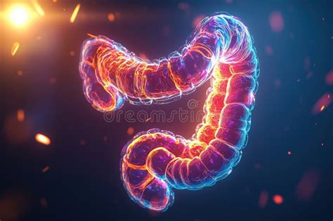 A Vibrant Glowing Illustration Of A Curved Organic Shape Representing A Cellular Structure With