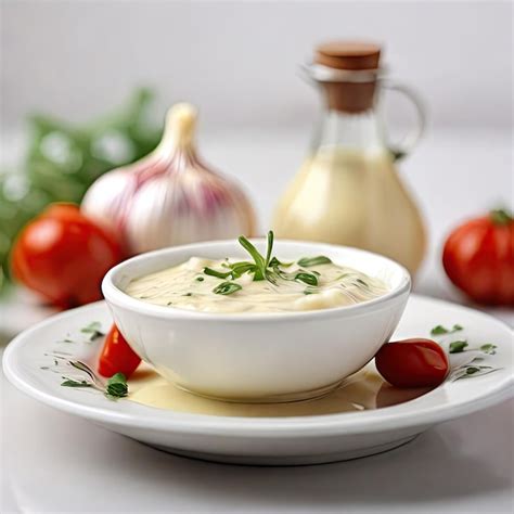 Garlic Sauce Premium Ai Generated Image