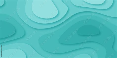 Abstract Blue Papercut Background With Waves Topographic Canyon