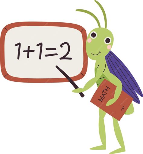 Premium Vector Grasshopper Teaching Math
