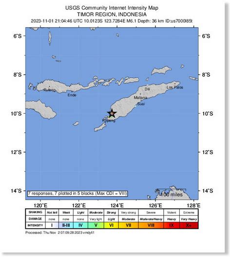 Un Terremoto De Magnitud 6 1 Sacude La Isla Indonesia De Timor USGS