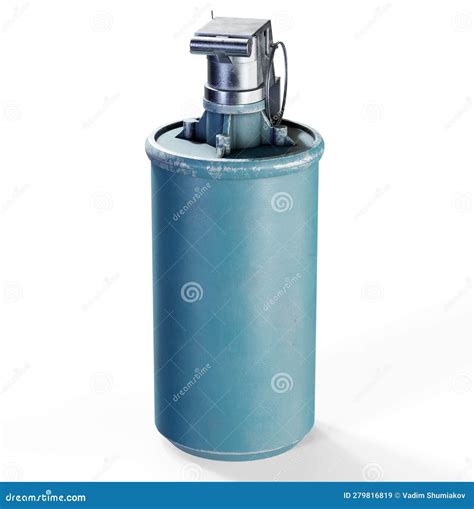 Stun Grenade 3d Rendering Isolated On White Background Stock