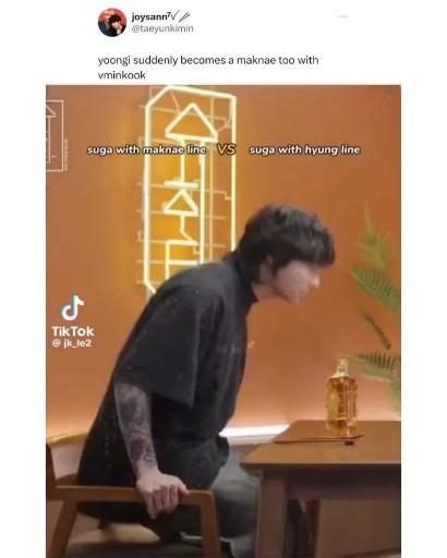 Yoongi With Hyung Line Vs Maknae Line 😭 [video] Bts Book Kpop Funny