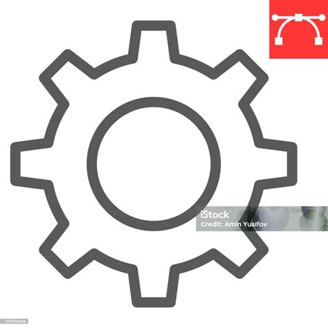 설정 라인 아이콘 Ui 및 버튼 톱니 바퀴 사인 벡터 그래픽 편집 스트로크 선형 아이콘 Eps 10 개념에 대한 스톡 벡터 아트 및 기타 이미지 Istock