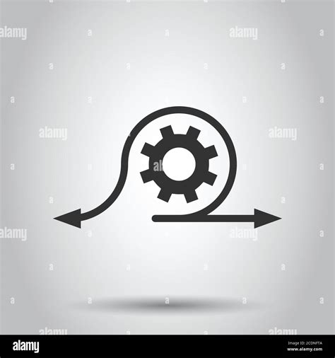 Agile Icon In Flat Style Flexible Vector Illustration On White Isolated Background Arrow Cycle
