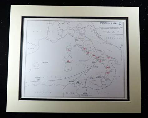 Ww2 Map Allied Operations Italy Invasion Plan Chart War Plan West Point