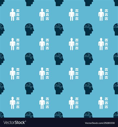 Set Human Head Puzzles Strategy And User Man Vector Image