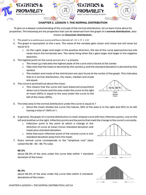 chapter ii lesson 1 the normal dist table pdf mathematical