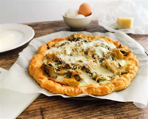Puff Pastry Pizza With Artichokes Belmorso Italian Gourmet