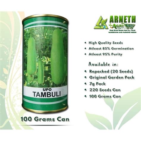 Bottle Gourd Upo Tambuli Seeds By Condor 100grams Can Lazada Ph