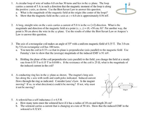 Solved A Circular Loop Of Wire Of Radius Cm Has Turns Chegg