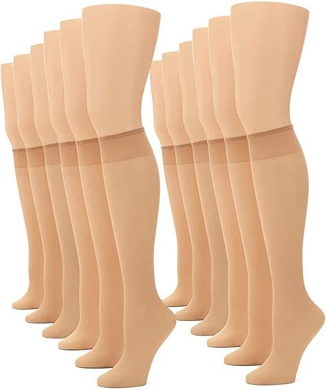 No Nonsense Womens Sheer Knee Highs Pair Pack In High Knees Women Comfortable Tops
