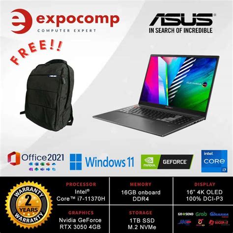 Jual Asus N7600pc-oled715 Grey Core I7-11370 Di Seller Expocomp ...