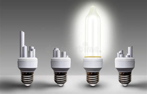 The Condom On The Bulb Included Stock Photo Image Of Partner Illness 91005718