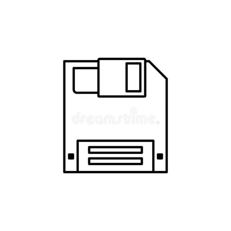 Floppy Disk Or Save Outline Vector Icon For Apps And Websites Floppy