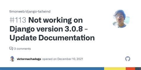 Not Working On Django Version Update Documentation Issue