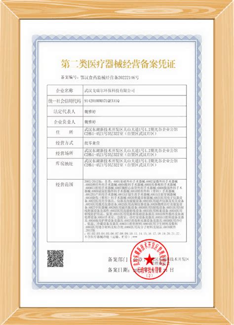 荣誉资质武汉戈瑞尔环保科技有限公司