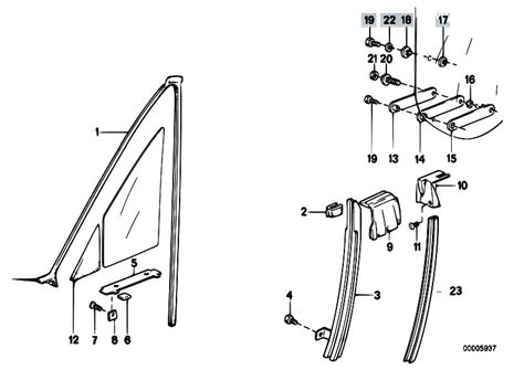 Original Parts For E30 318i M40 Cabrio Vehicle Trim Window Guide