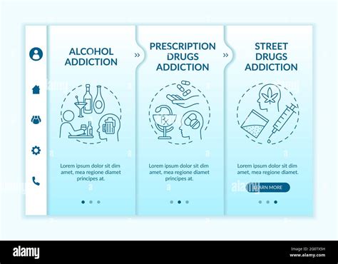 Addiction Types Onboarding Vector Template Stock Vector Image And Art Alamy