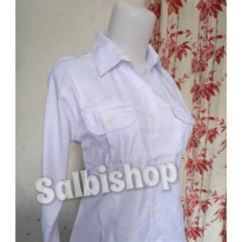 Kemeja Putih Pns Wanita Pdh Putih Lengan Panjang Lazada Indonesia