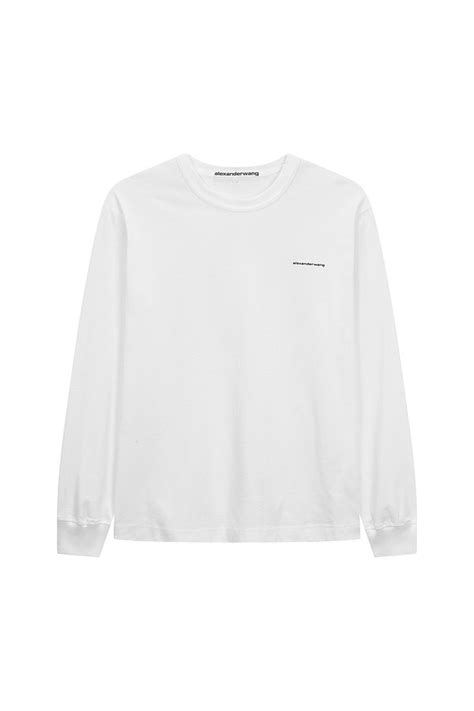Alexander Wang알렉산더왕 Unisex 미니 로고 롱 슬리브 티셔츠 Sivillage 에스아이빌리지