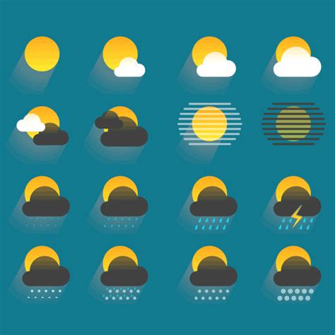 Weather Channel Inspired 7 Day Animated Weather Icons Icons For Sunny