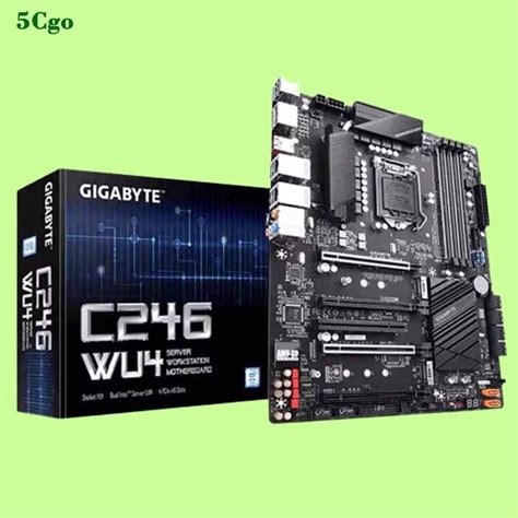 5cgo【含稅】全新盒裝gigabyte技嘉c246 Wu4單路伺服器工作站主機板支持第8代9代與志強處理器 蝦皮購物