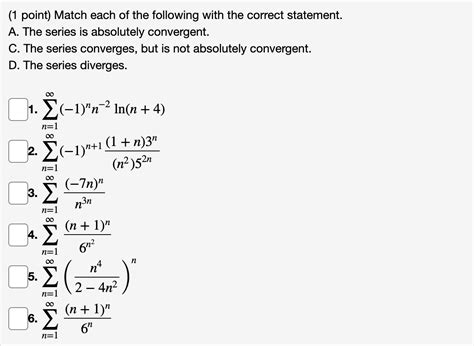 Solved Point Match Each Of The Following With The Chegg Com