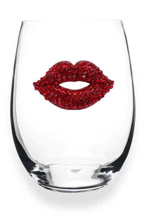 Jeweled Wine Glasses Embelished Stemmed And Stemless The Queens