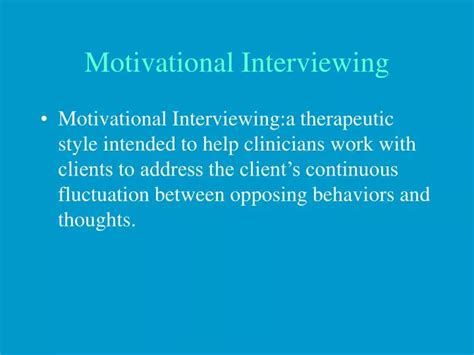 Ppt Motivational Interviewing Powerpoint Presentation Free Download
