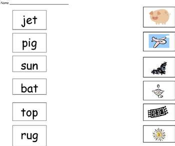 Cvc Word Picture Match
