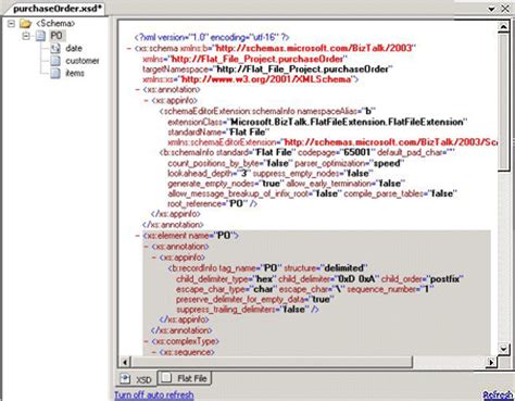 Walkthrough Creating A Flat File Schema From A Document Instance