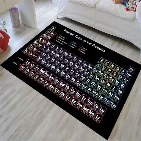 Periodic Table Rug Periodic Rugchemistry Rugeducational Rugchemical